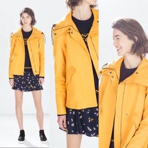 Zara | Jackets & Coats | Zara Yellow Utility Jacket | Poshmark